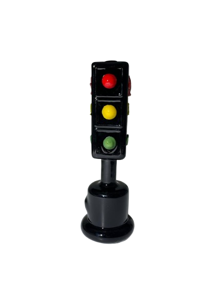Gliizy 5" Traffic Light Hand Pipe - Black 1ct – Zion Distro