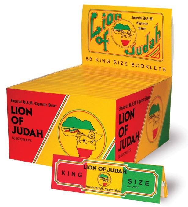 Lion Of Judah King Size Rolling Papers 32ct 50pk – Zion Distro