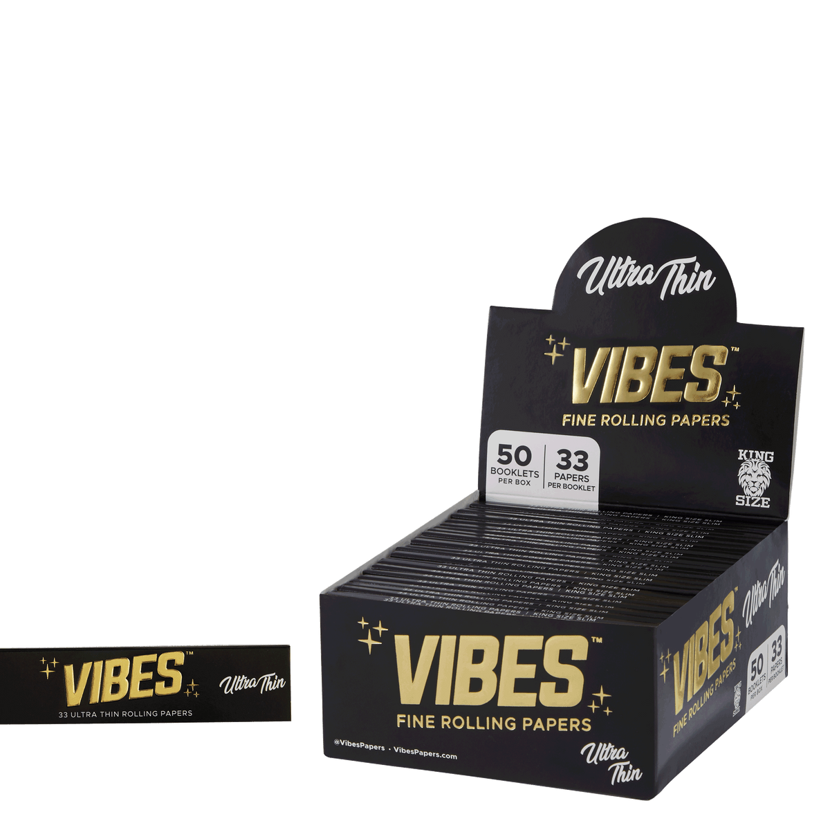 Vibes King Size Slim Ultra Thin Display Box – 50ct – Zion Distro